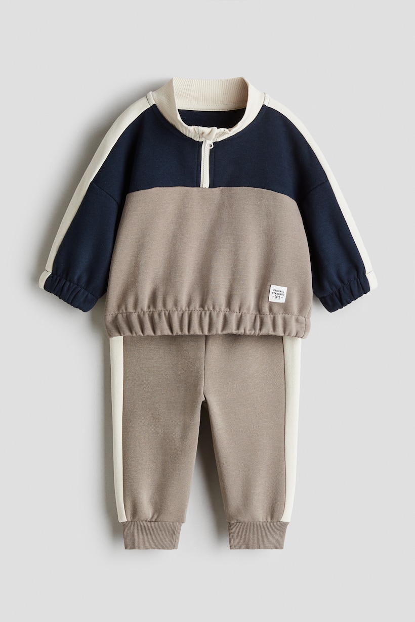 2-Piece Color-Block Set - Taupe/color block - Kids | H&M US