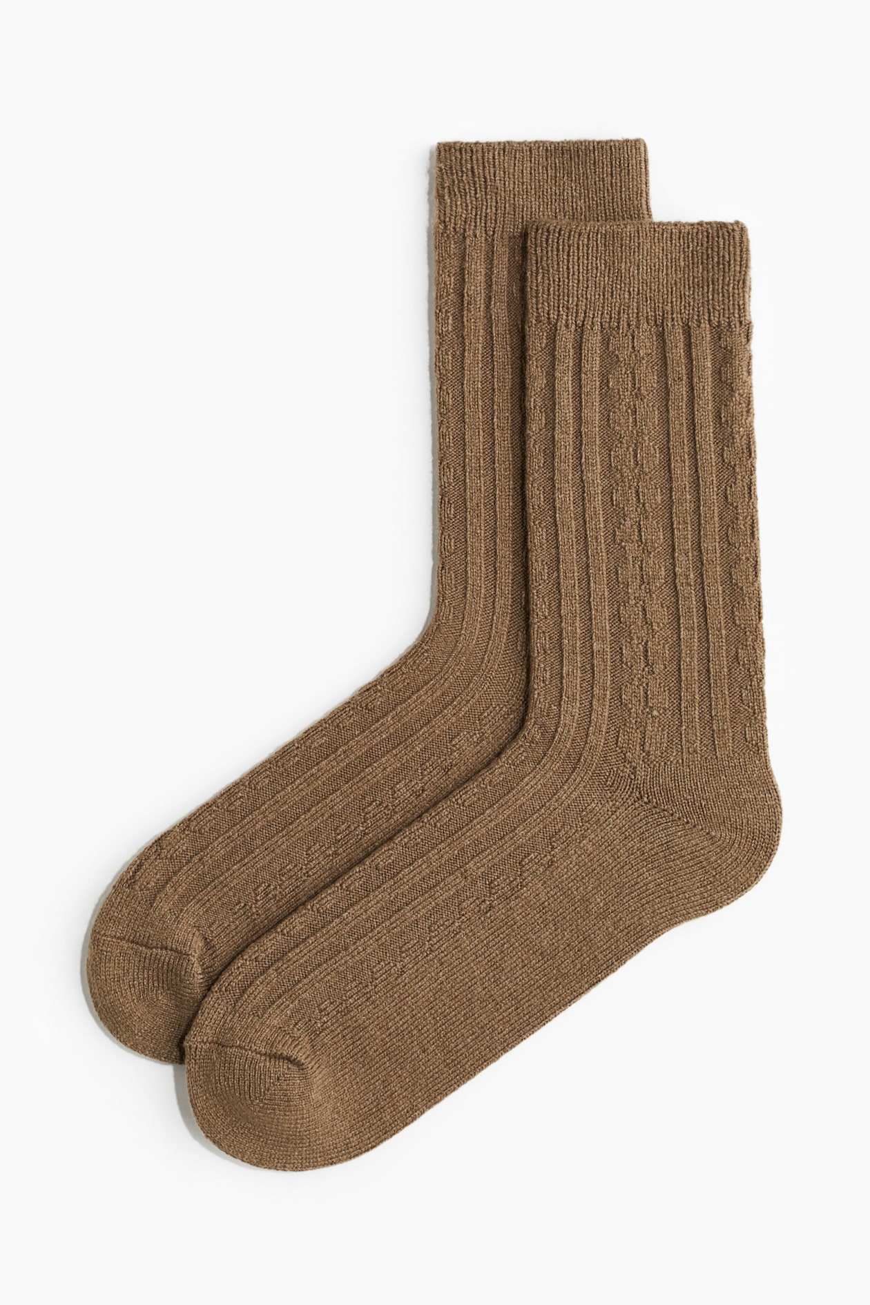 Mixed-Knit Socks - Dark beige - Men | H&M US