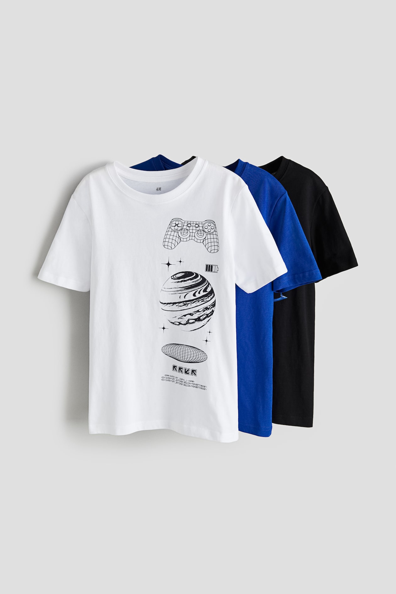 Bright blue/Play 3-pack Cotton T-shirts for kids | H&M US