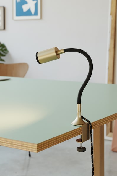 Spot Led Orientable Avec Pince Et Prise - Bronze Brossé - Creative ...