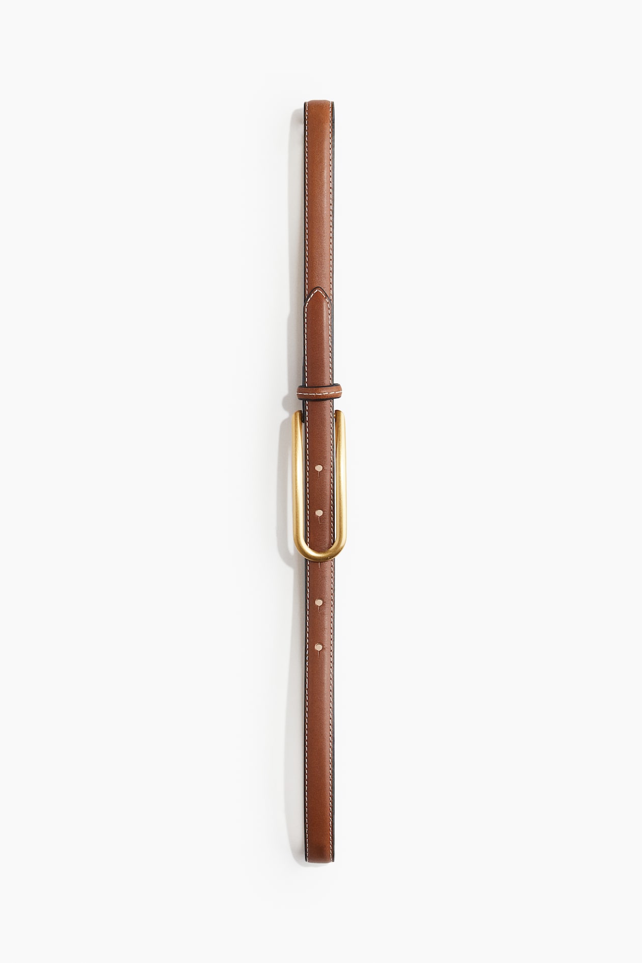 Women's Brown Narrow leather belt | H&M GB