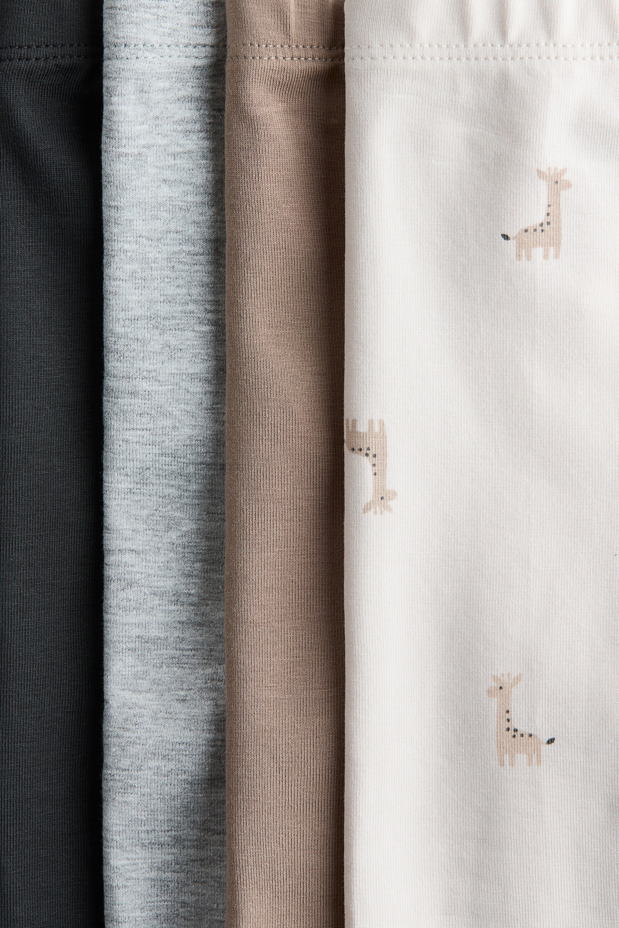 4-pack Cotton Jersey Leggings - Beige/giraffes - Kids | H&M PH