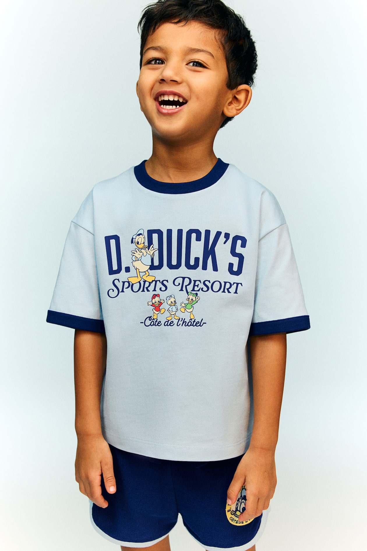 2-Piece T-Shirt and Shorts Set - Light blue/Donald Duck - Kids | H&M US