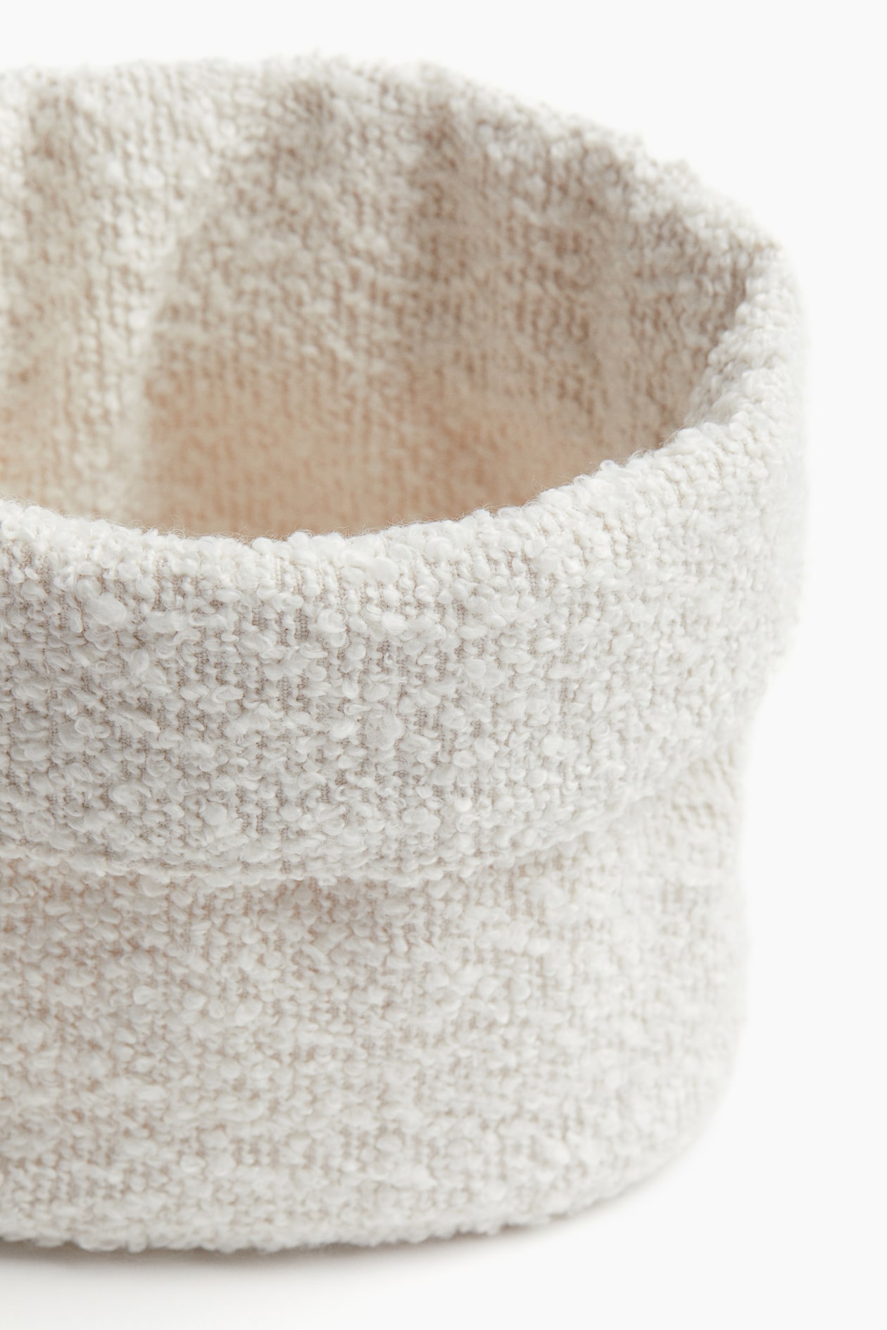 Small Bouclé Storage Basket - White - Home All | H&M US