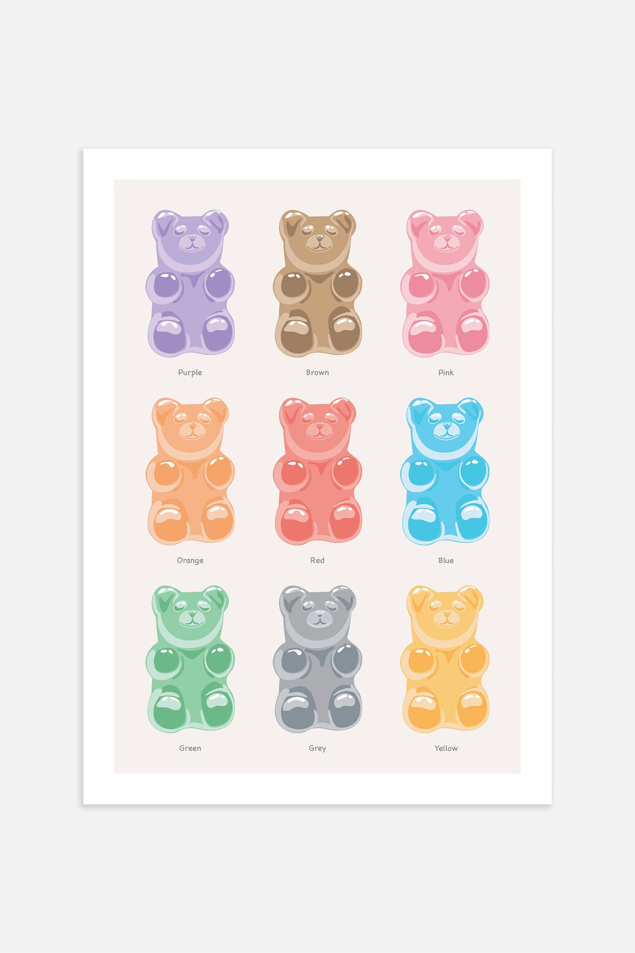 Blue/red/green Gummy Bear Colours Poster at H&M Home | H&M GB