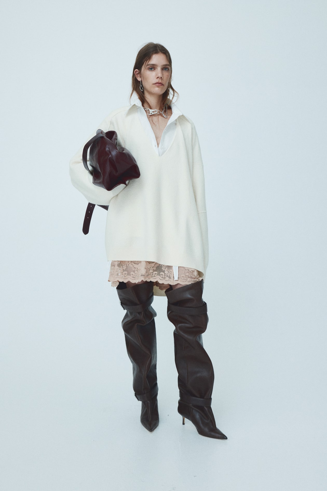 Oversized ullgenser - Cream - Ladies | H&M NO