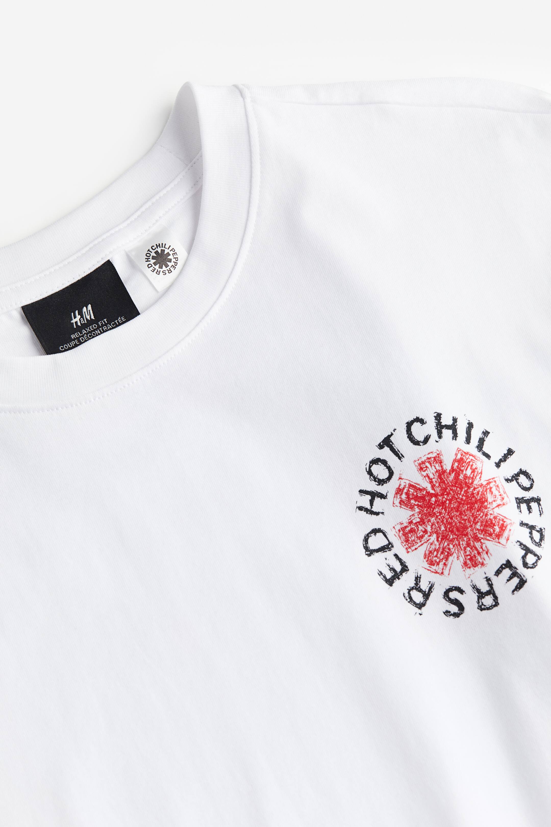 Playera Relaxed Fit con diseño - Blanco/Red Hot Chili Peppers - Men | H ...