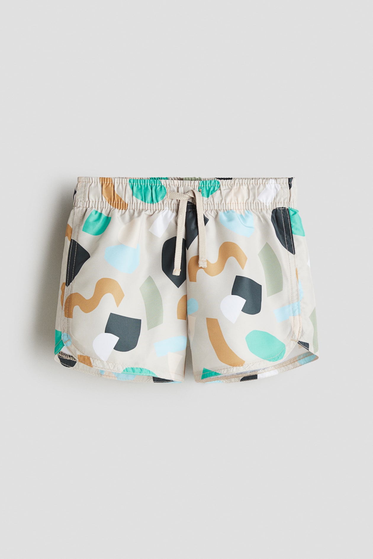Calções de banho estampados - Bege claro/Padrão - CRIANÇA | H&M PT