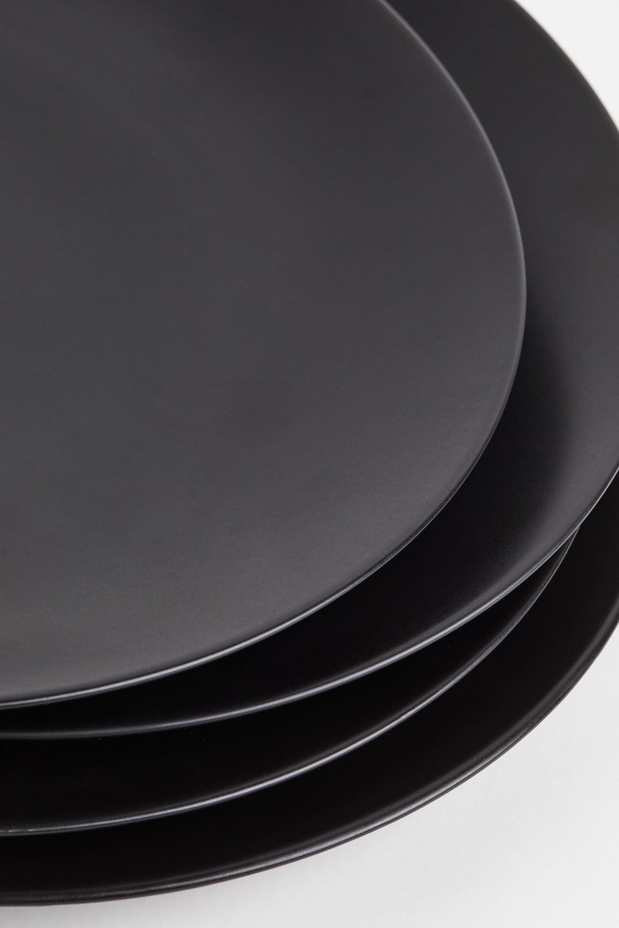 4-pack Porcelain Plates - Black - Home All | H&M US