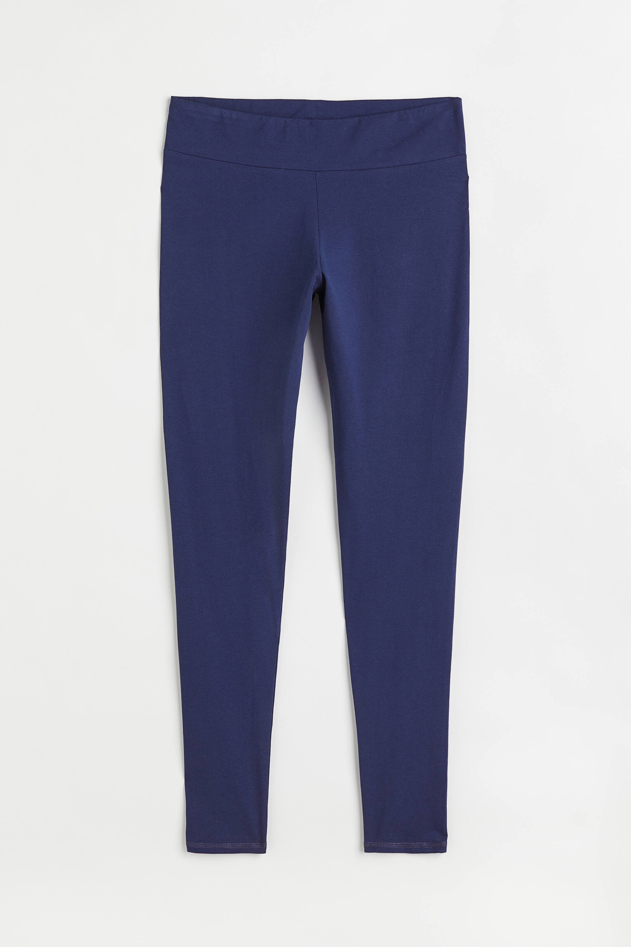 H&M+ Helanke od pamučnog žerseja - Tamnoplava - Ladies | H&M RS