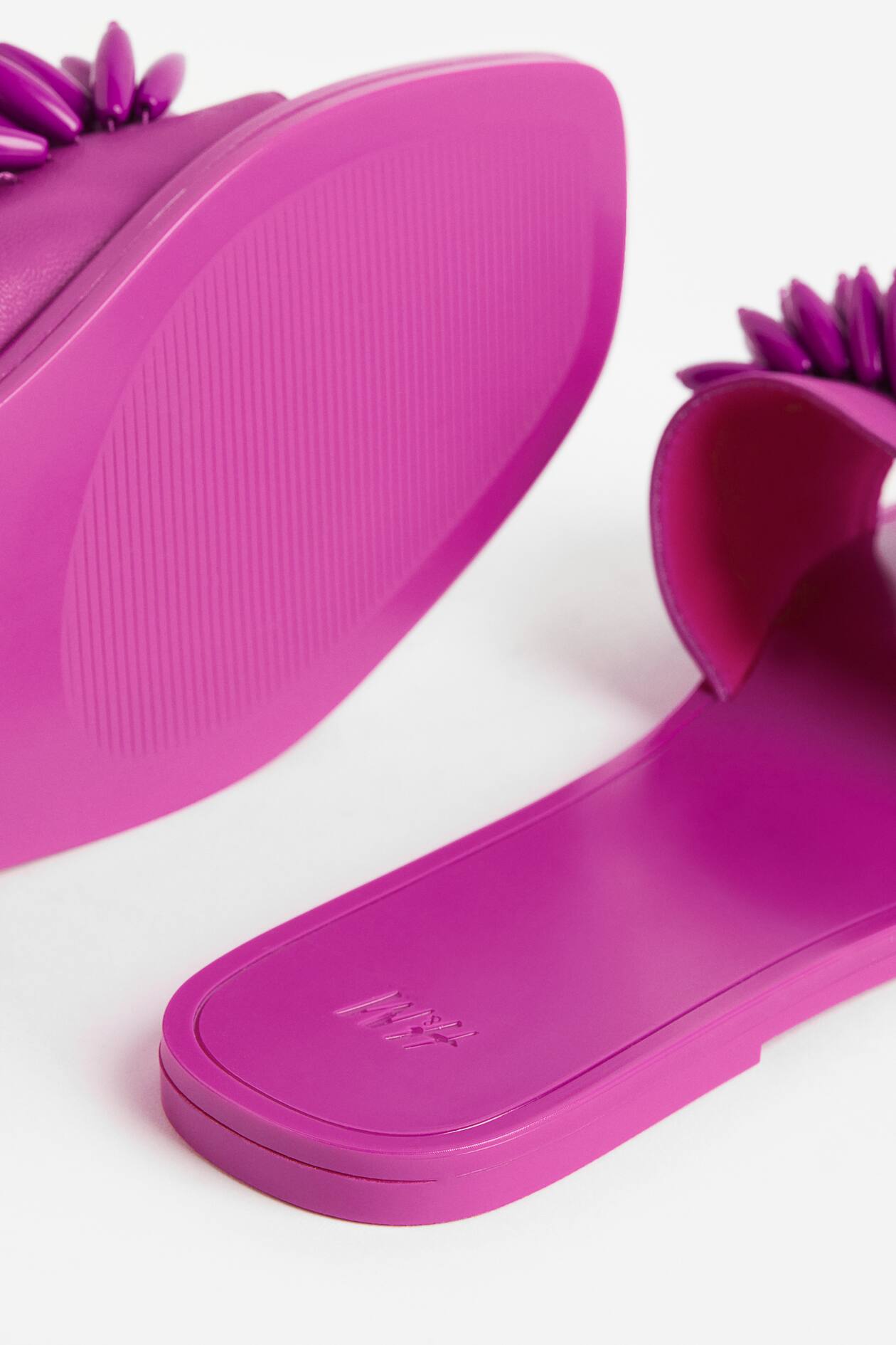 Women's Purple Beaded slides | H&M IN