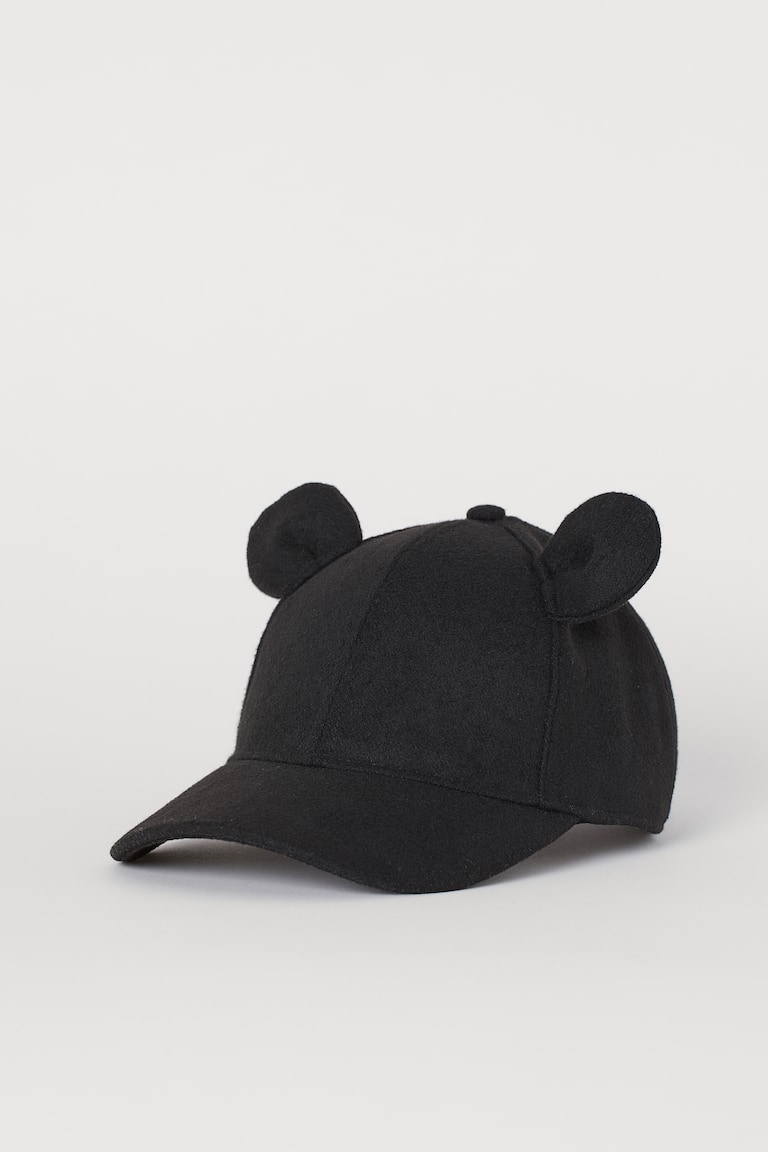 Wool-blend Cap - Black/ears - Ladies | H&M US