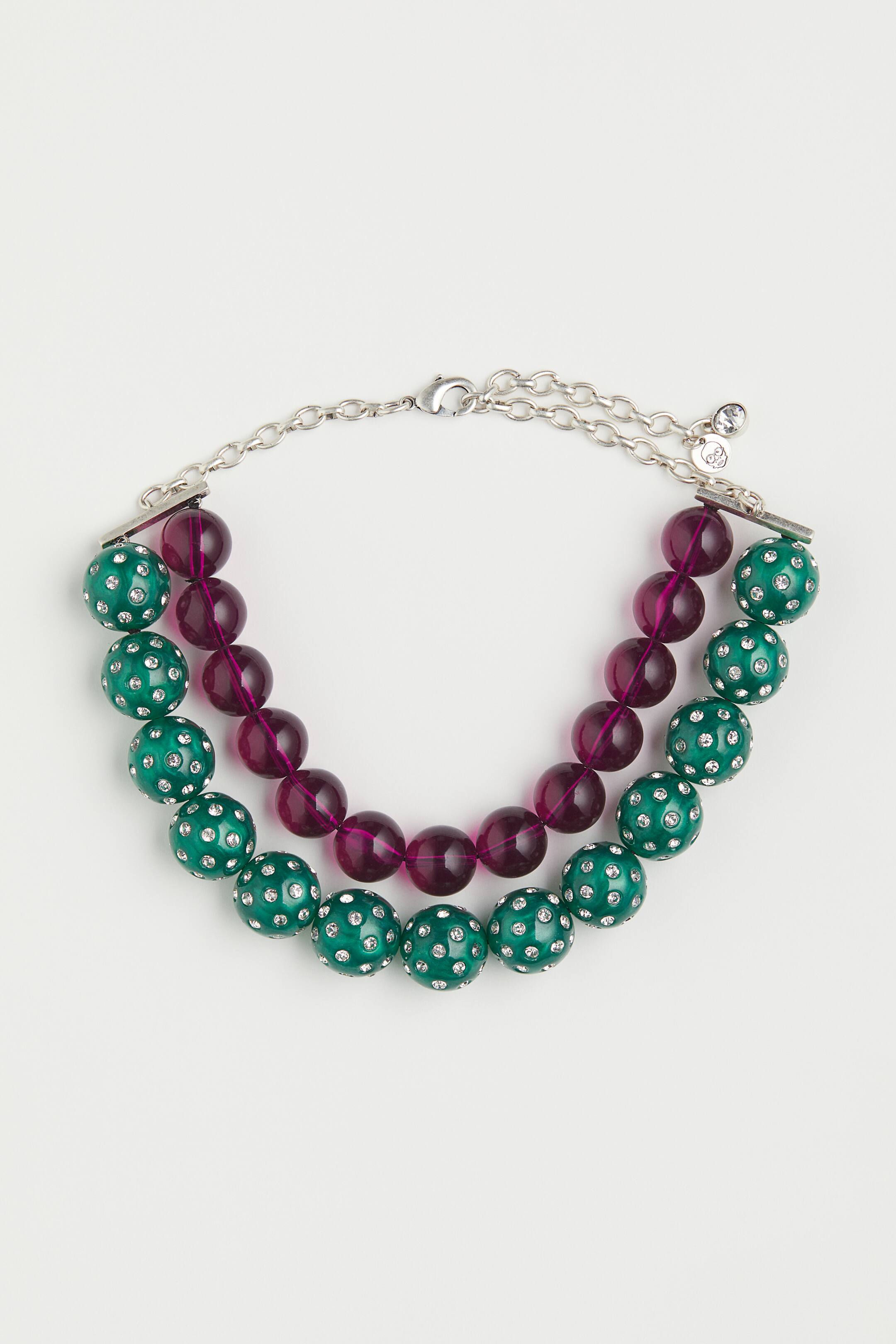 Collier iconique - Vert/rouge foncé - FEMME | H&M CA
