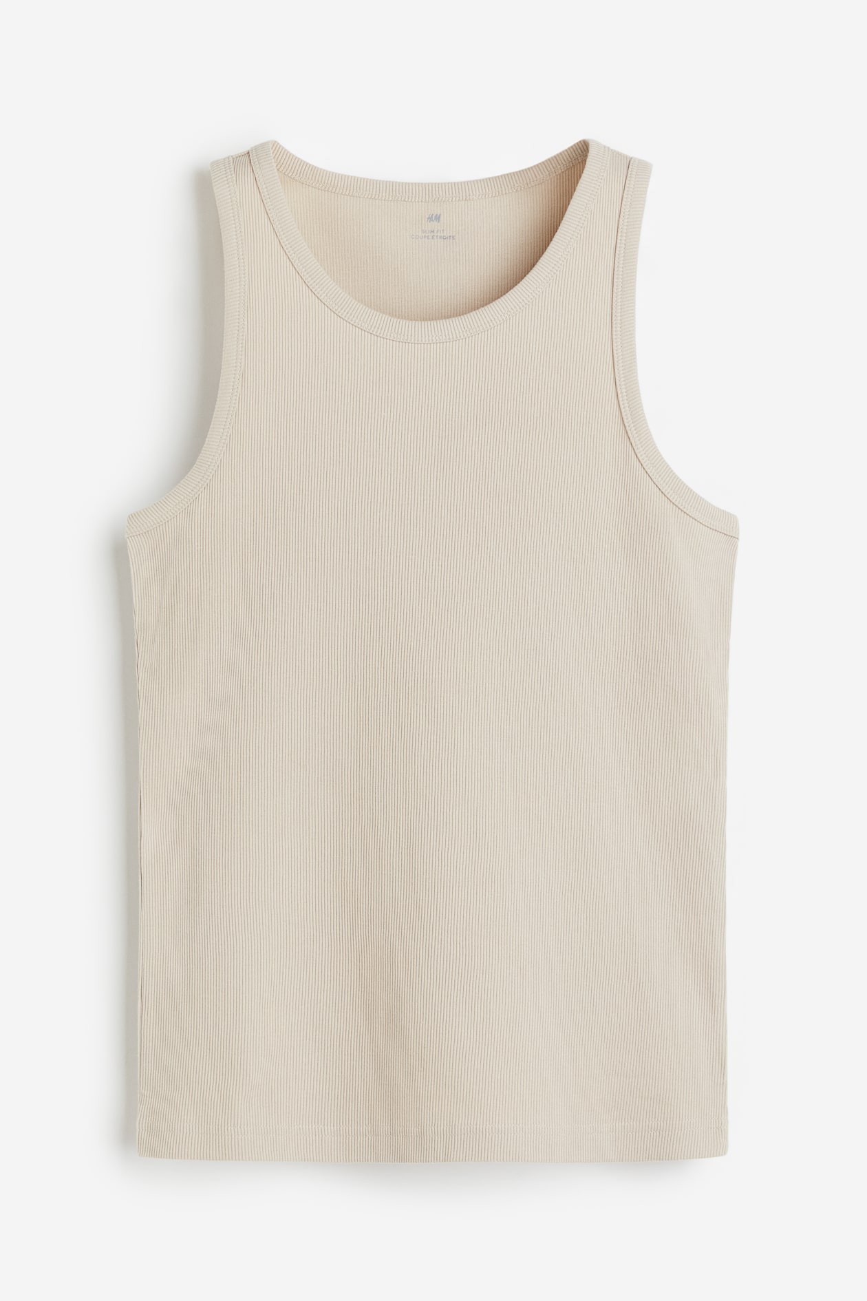 Men’s Light beige Slim Fit Ribbed Tank Top | H&M US
