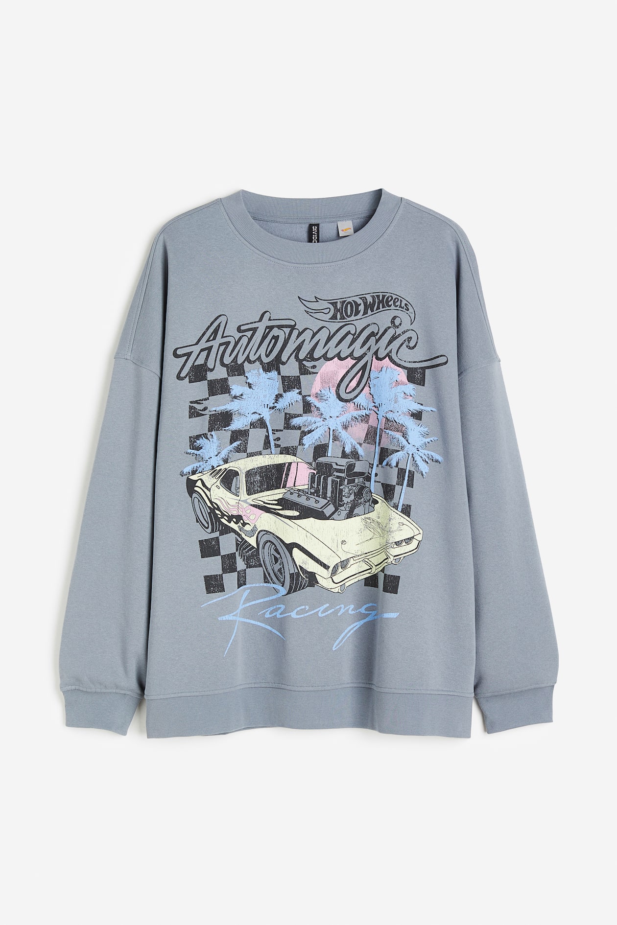 H&M+ Oversized sweater met print - Ronde hals - Lange mouwen ...
