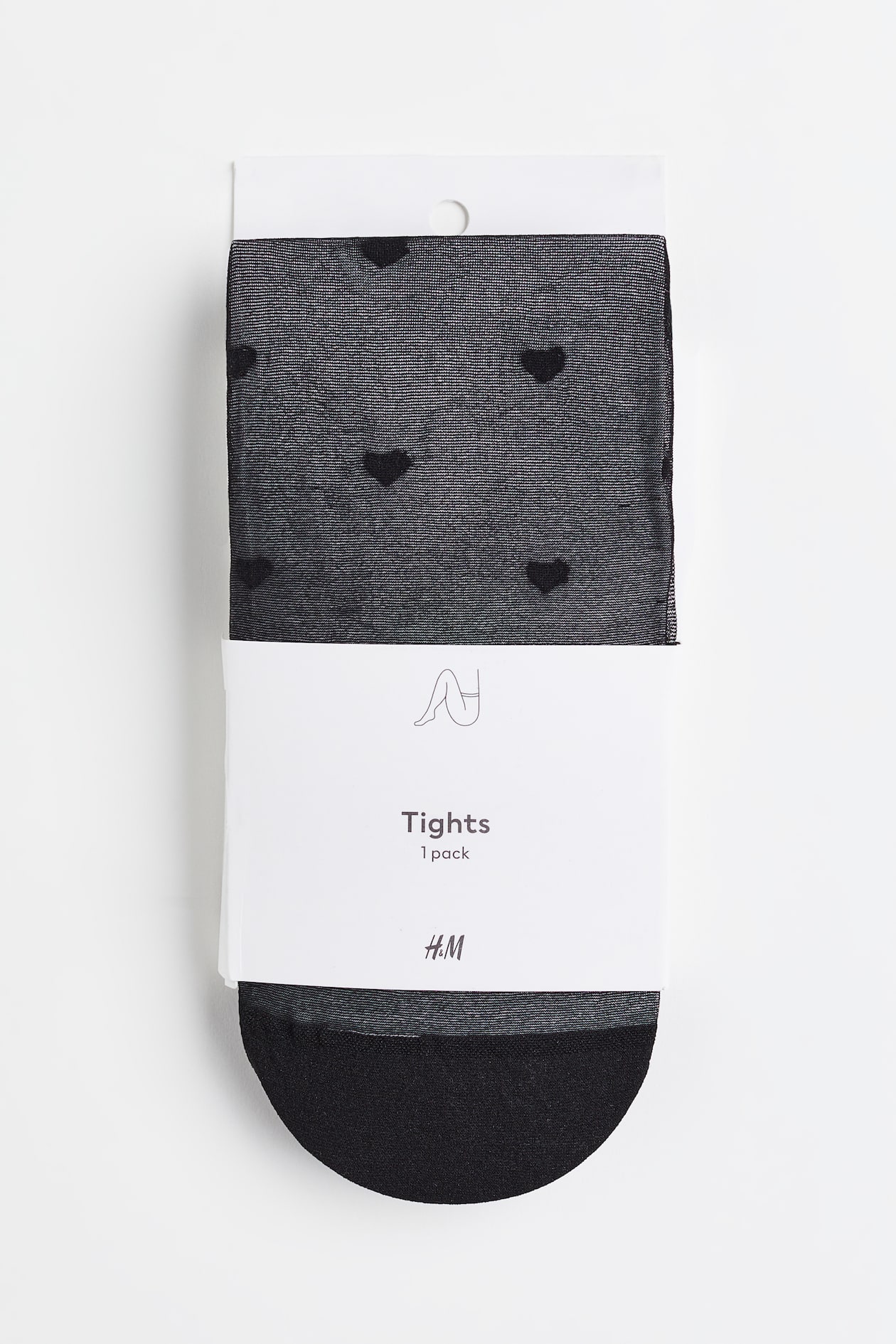 Strumpfhose 20 den - Normale Bundhöhe - Schwarz/Herzen - Ladies | H&M AT