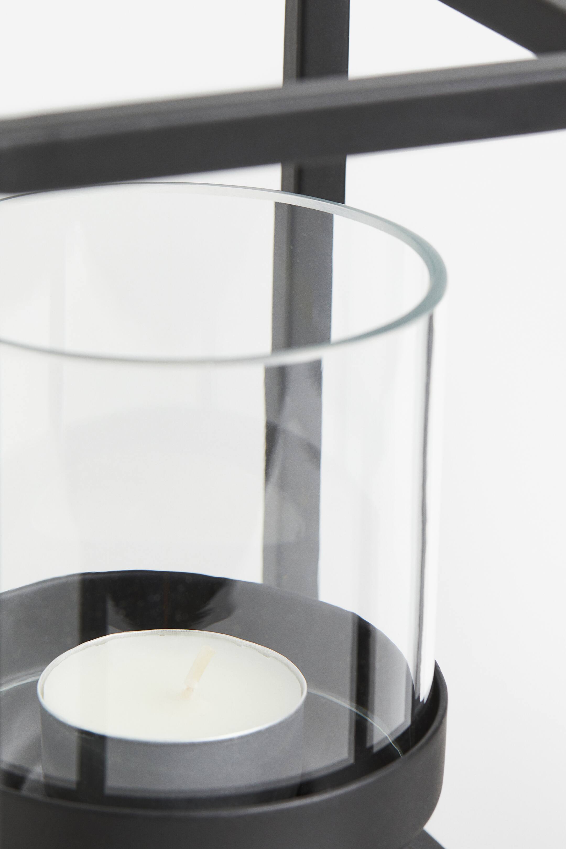 Portalumini in vetro e metallo - Nero - HOME | H&M IT