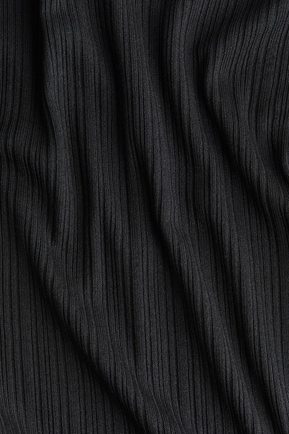 Ribbed asymmetric dress - Black - Ladies | H&M US