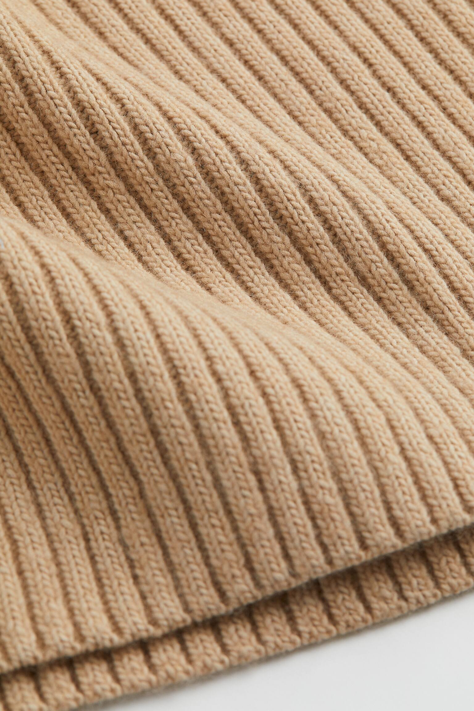Ribbed Turtleneck Sweater - Beige - Ladies | H&M US