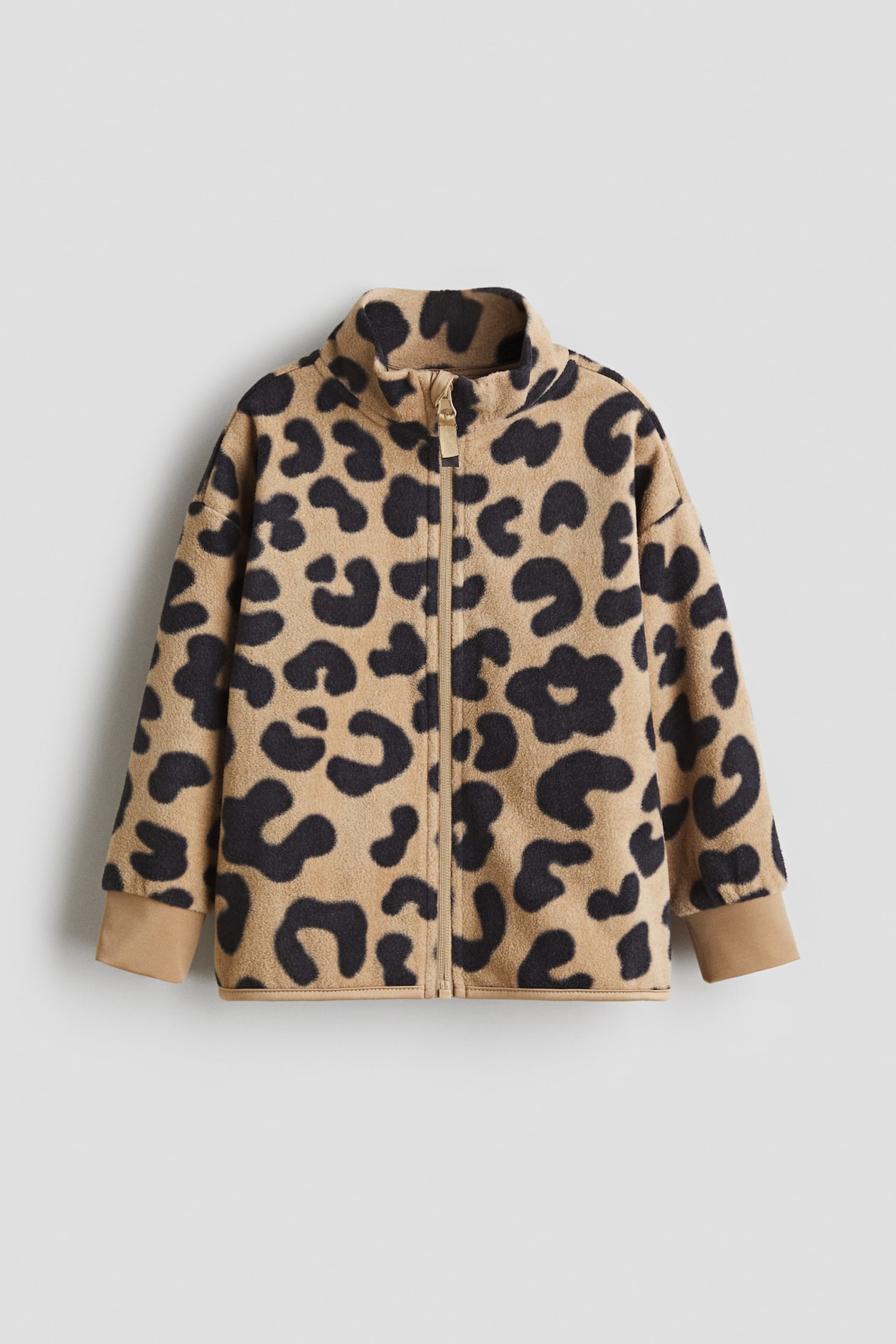 Beige/leopard print Fleece Jacket for kids | H&M US