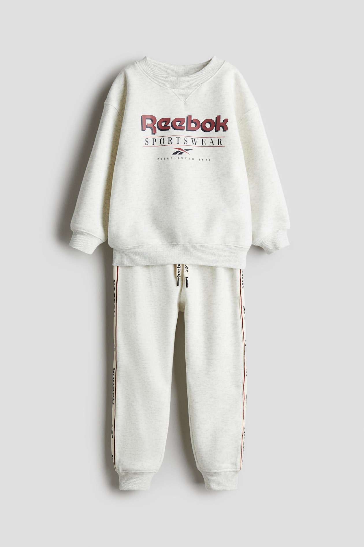 2-piece Text Design Sweat Set - Light grey marle - Kids | H&M AU