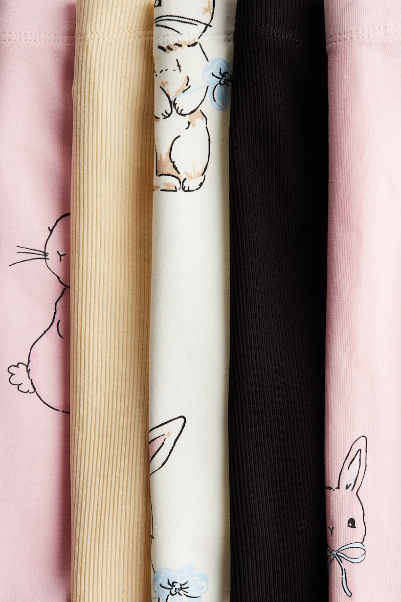 5-pack cotton cycling shorts - Pink/rabbits - Kids | H&M US