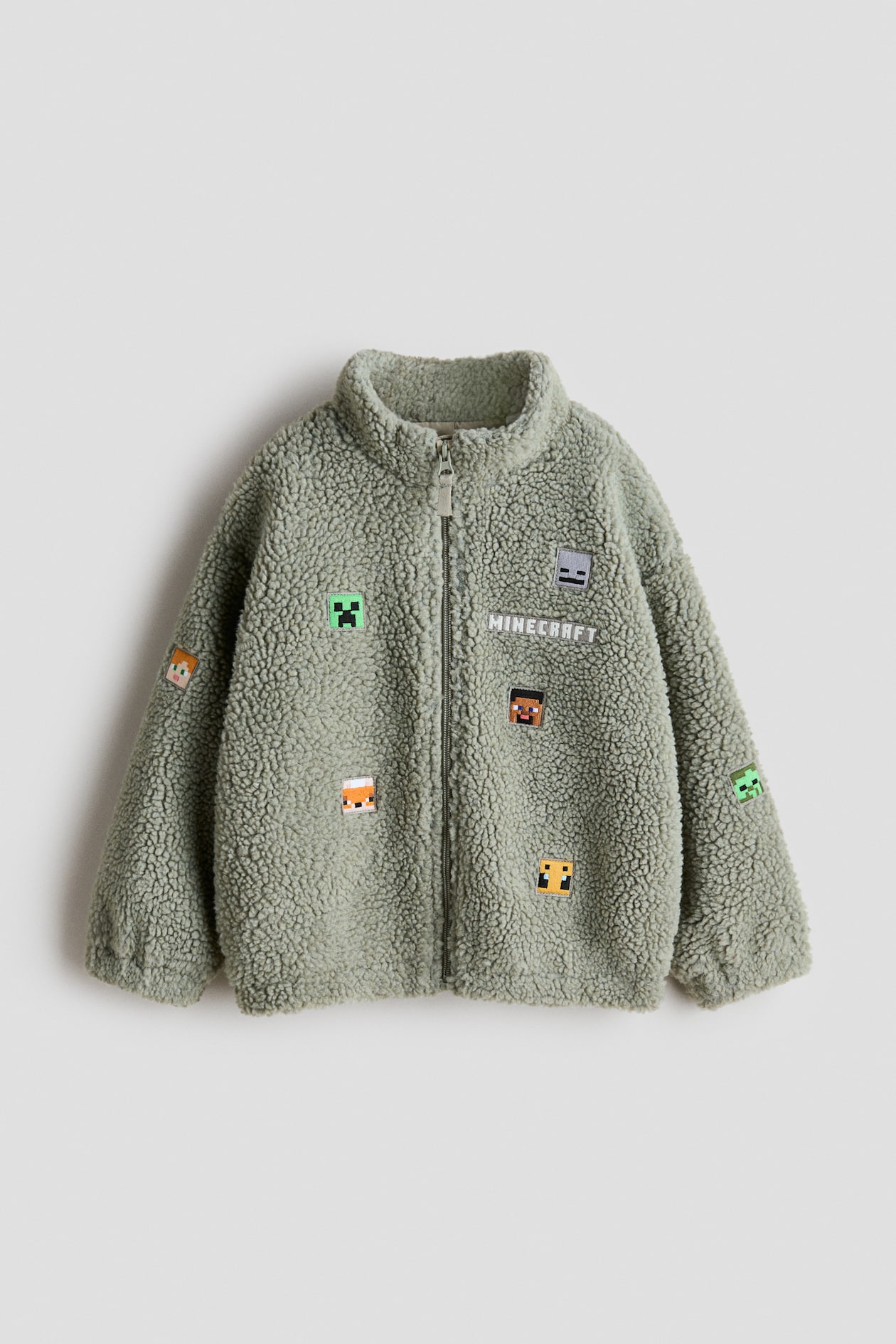 Veste en tissu Teddy bear avec applications - Vert ancien/Minecraft ...