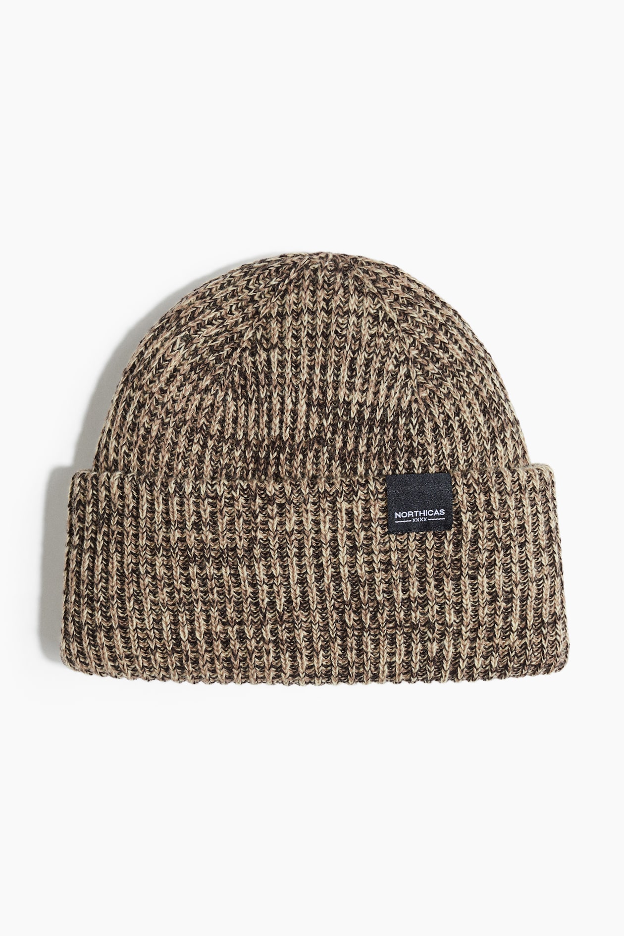 Bonnet en tricot côtelé de laine mélangée - Brun/Beige - Men | H&M CA