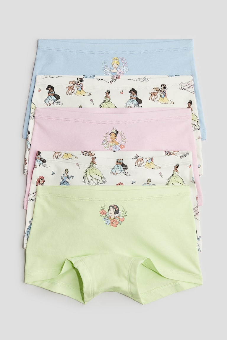 5-pack Cotton Boxer Briefs - Light blue/Disney princesses - Kids | H&M US