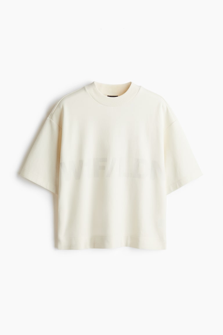 Men’s Cream/W1F LDN Loose Fit Printed Scuba T-shirt | H&M IN