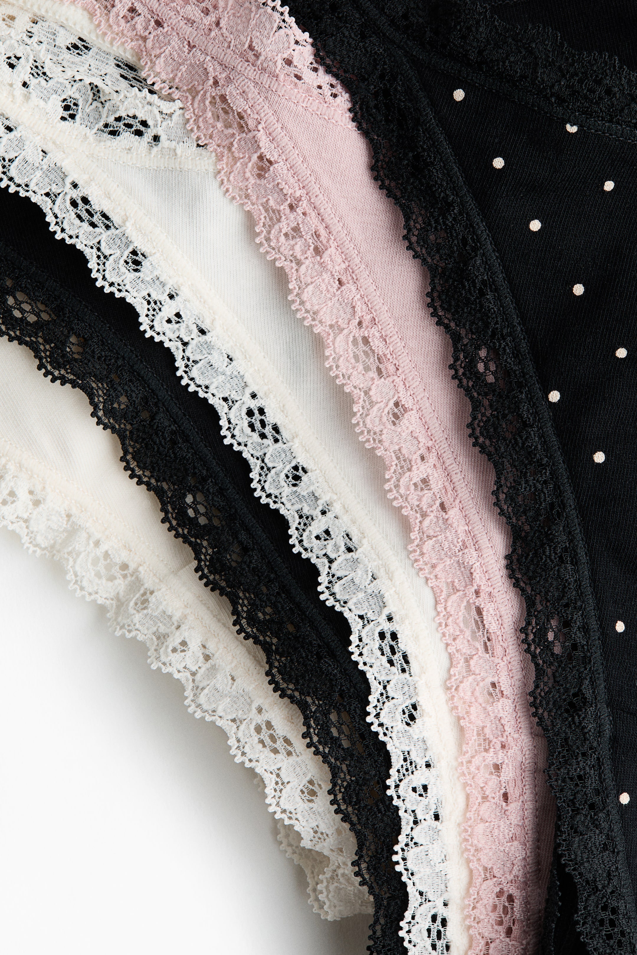 5-pack cotton tanga thong briefs - Black/Polka dot - Ladies | H&M IE