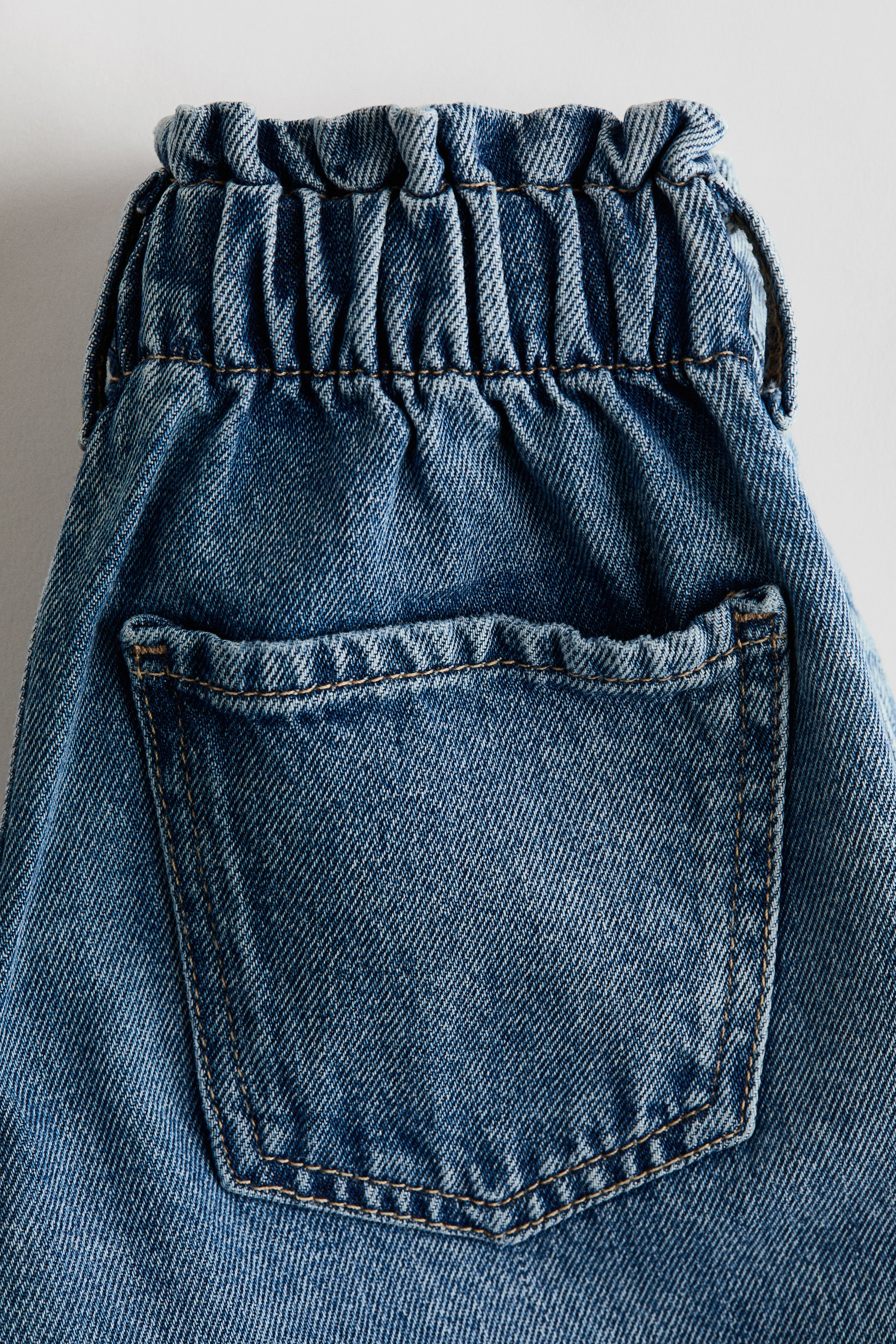 Relaxed paper bag jeans - Denim blue - Kids | H&M IE