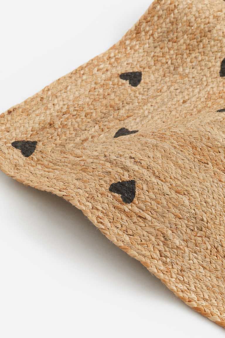 Patterned Jute Rug - Beige/hearts - Home All | H&M US