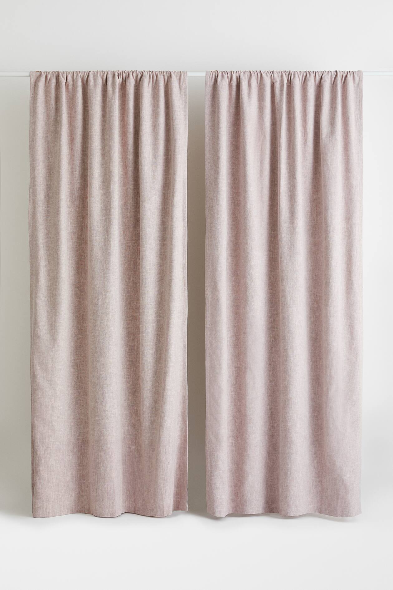 Powder pink 2-pack Blackout Curtains at H&M Home | H&M US