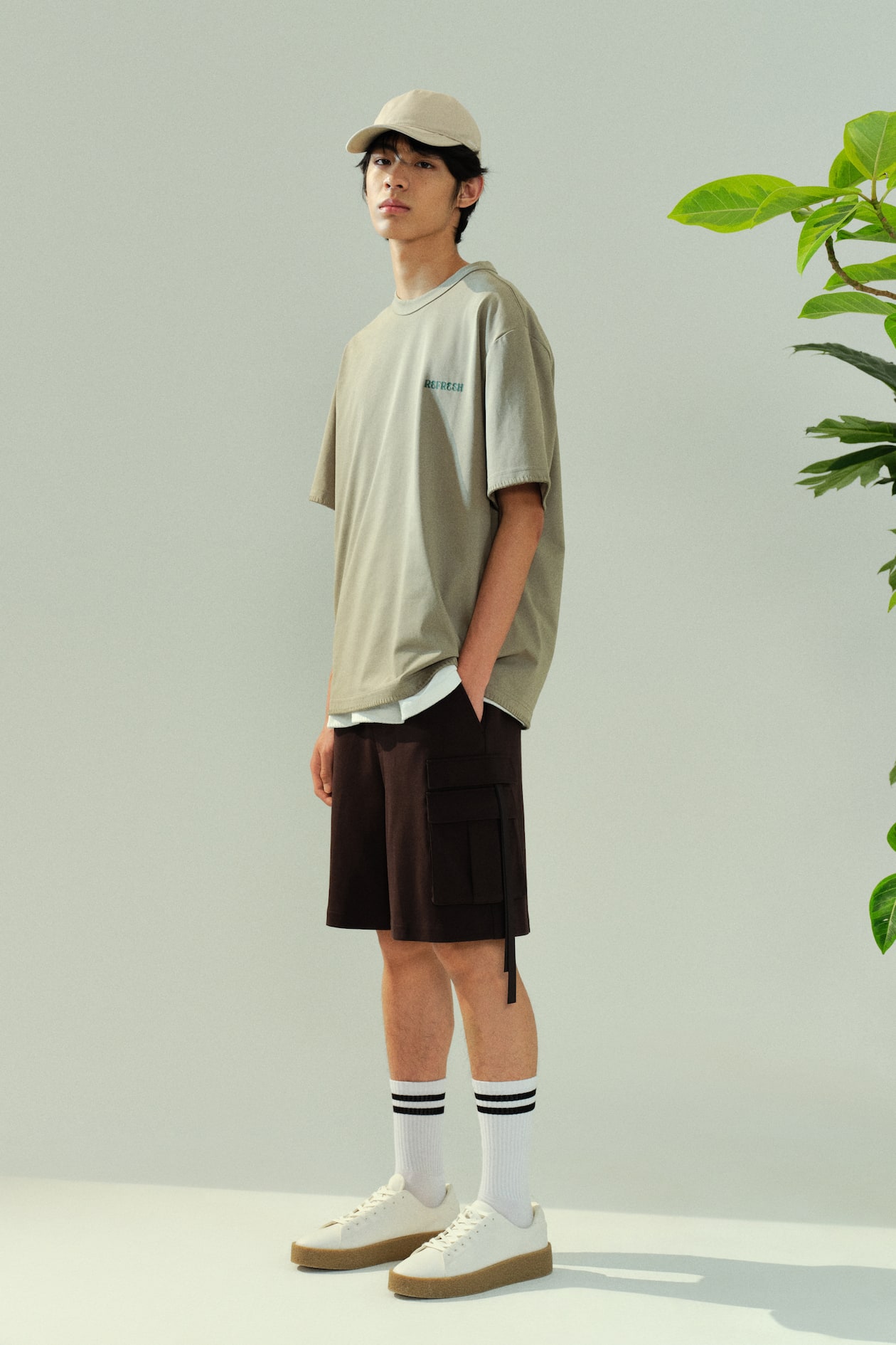 카고 반바지 루즈핏 - 다크 브라운 - Men | H&M KR