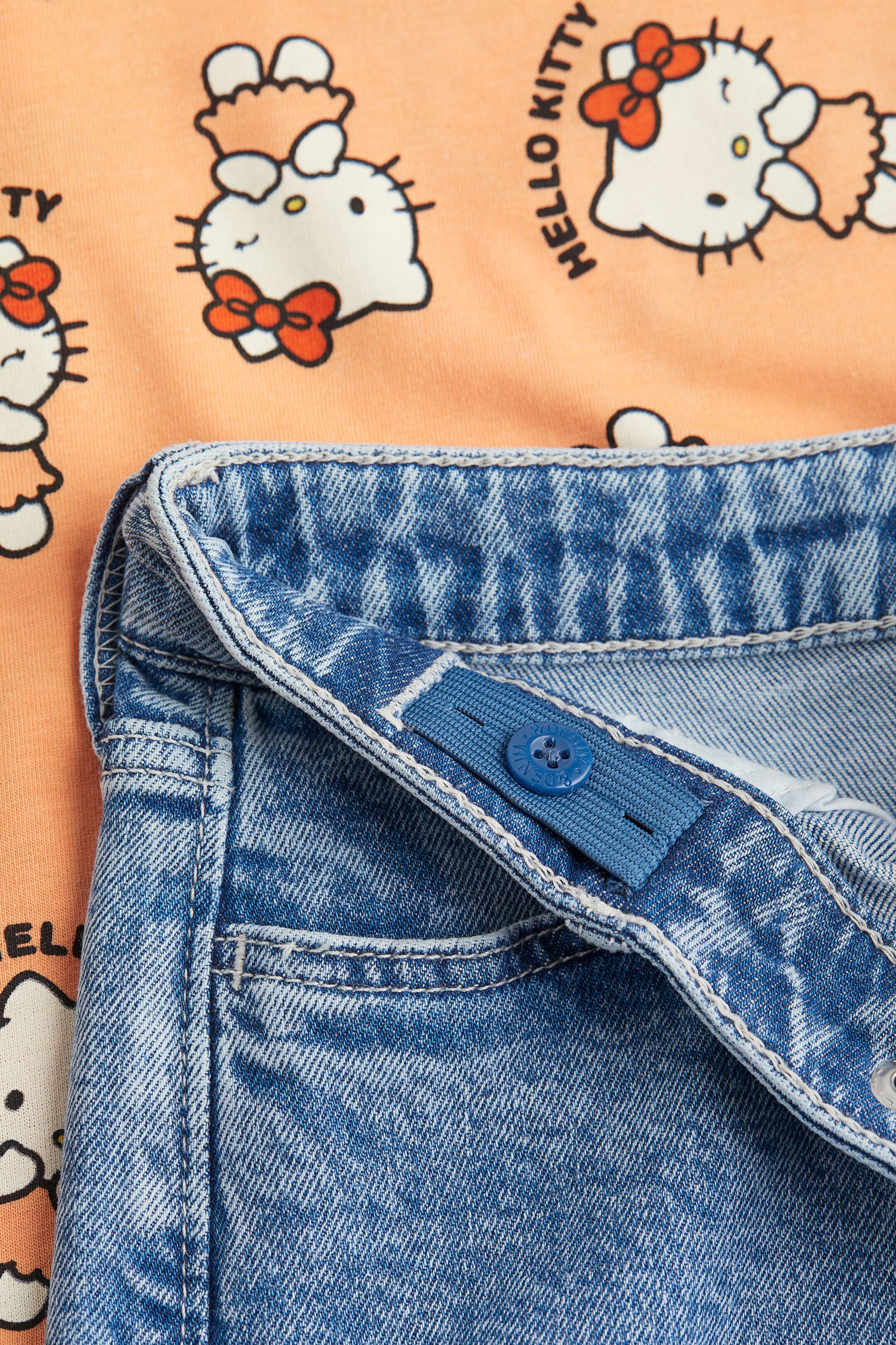 2-piece Printed Set - Denim blue/Hello Kitty - Kids | H&M CA