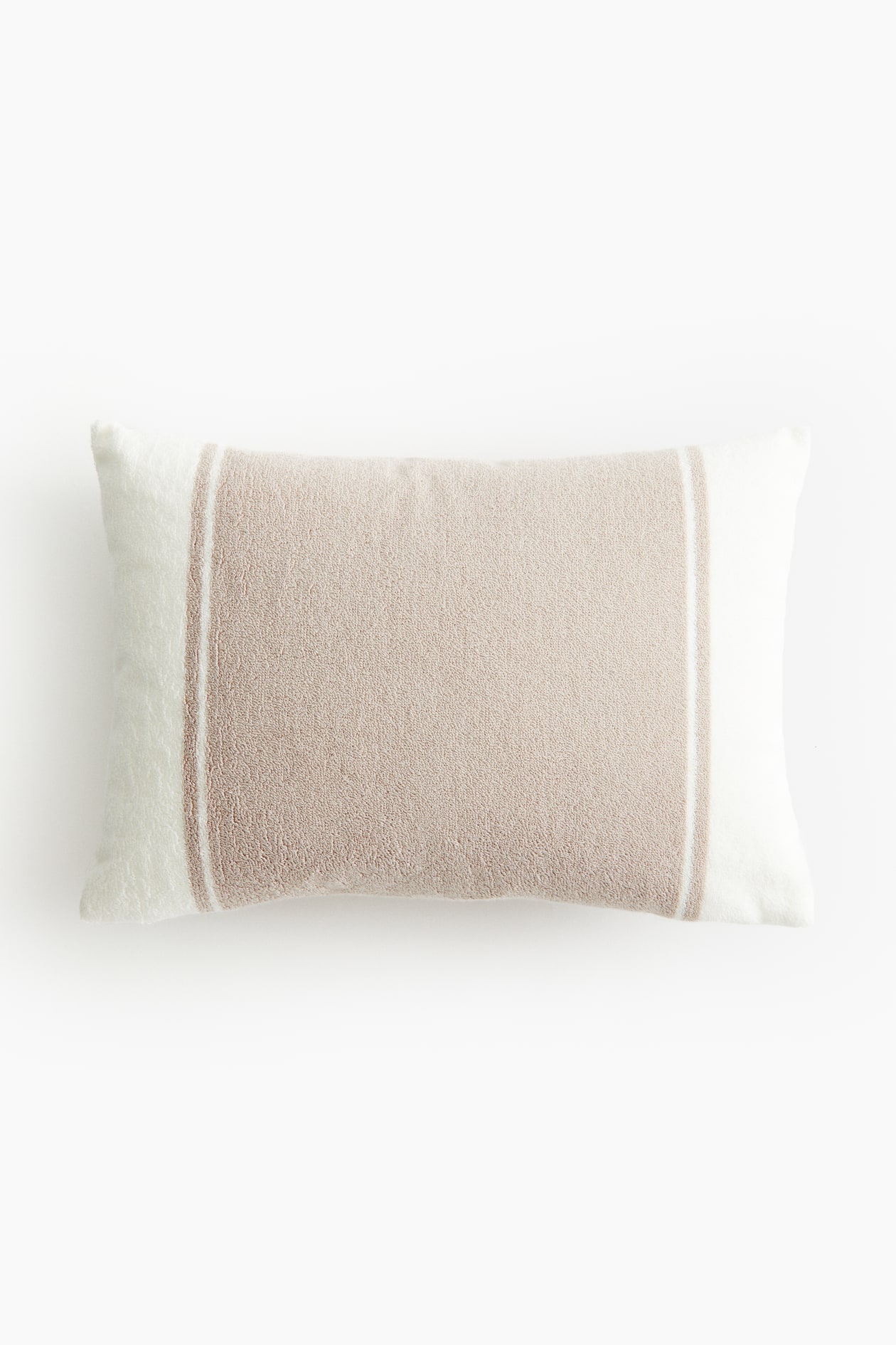 Taupe/color-block Terry Beach Cushion at H&M Home | H&M CA