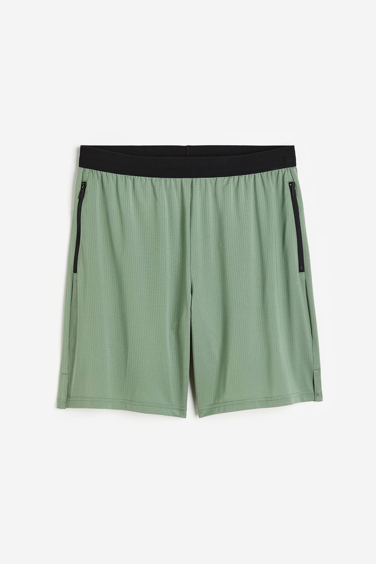 Mesh sports shorts - Sage green - Men | H&M MY