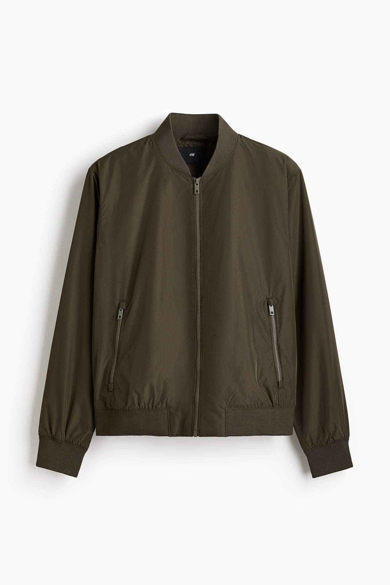 Regular-Fit Lightweight Bomber Jacket - Dark khaki green - Men | H&M US