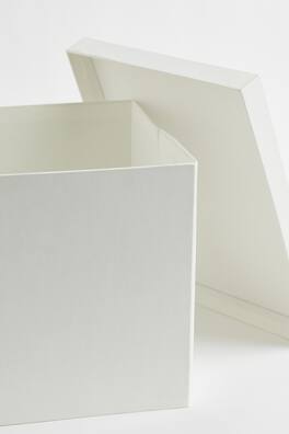 Large Storage Box with Lid - White - Home All | H&M CA
