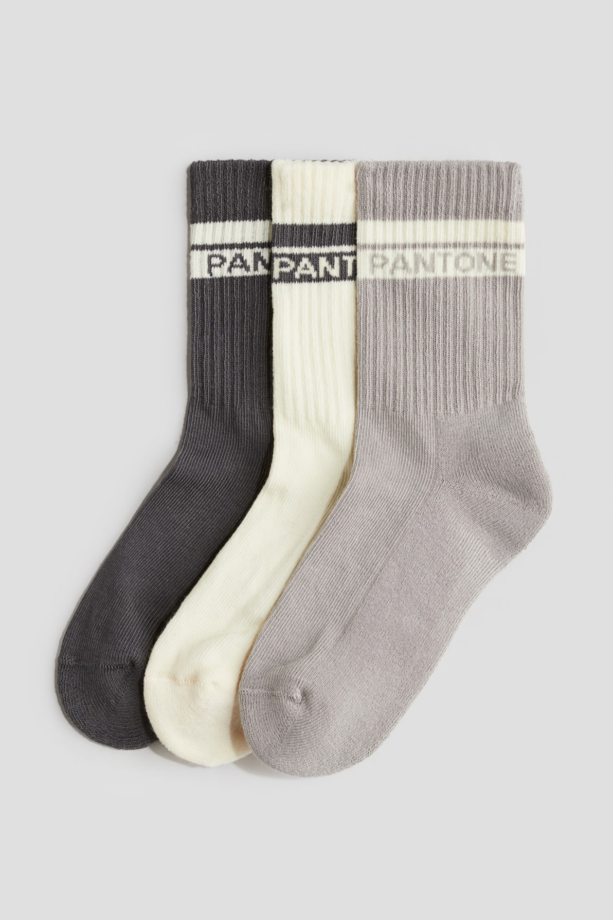 3-pack Text-Motif Socks - Gray - Kids | H&M US