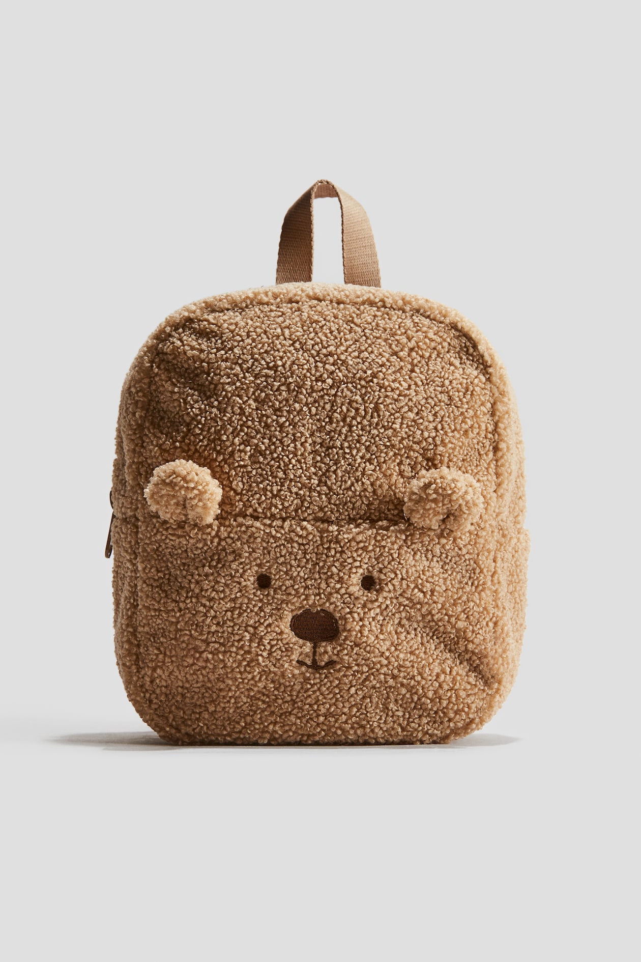 Appliquéd Teddy Fleece Backpack - Beige - Kids | H&M US