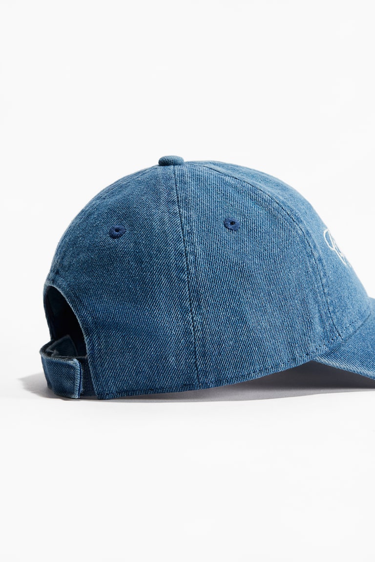 Women's Denim blue/California Embroidered Denim Cap | H&M CA
