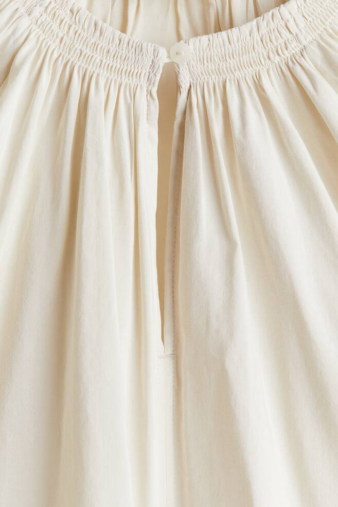 Women's Light beige Smock-Neck Blouse | H&M US