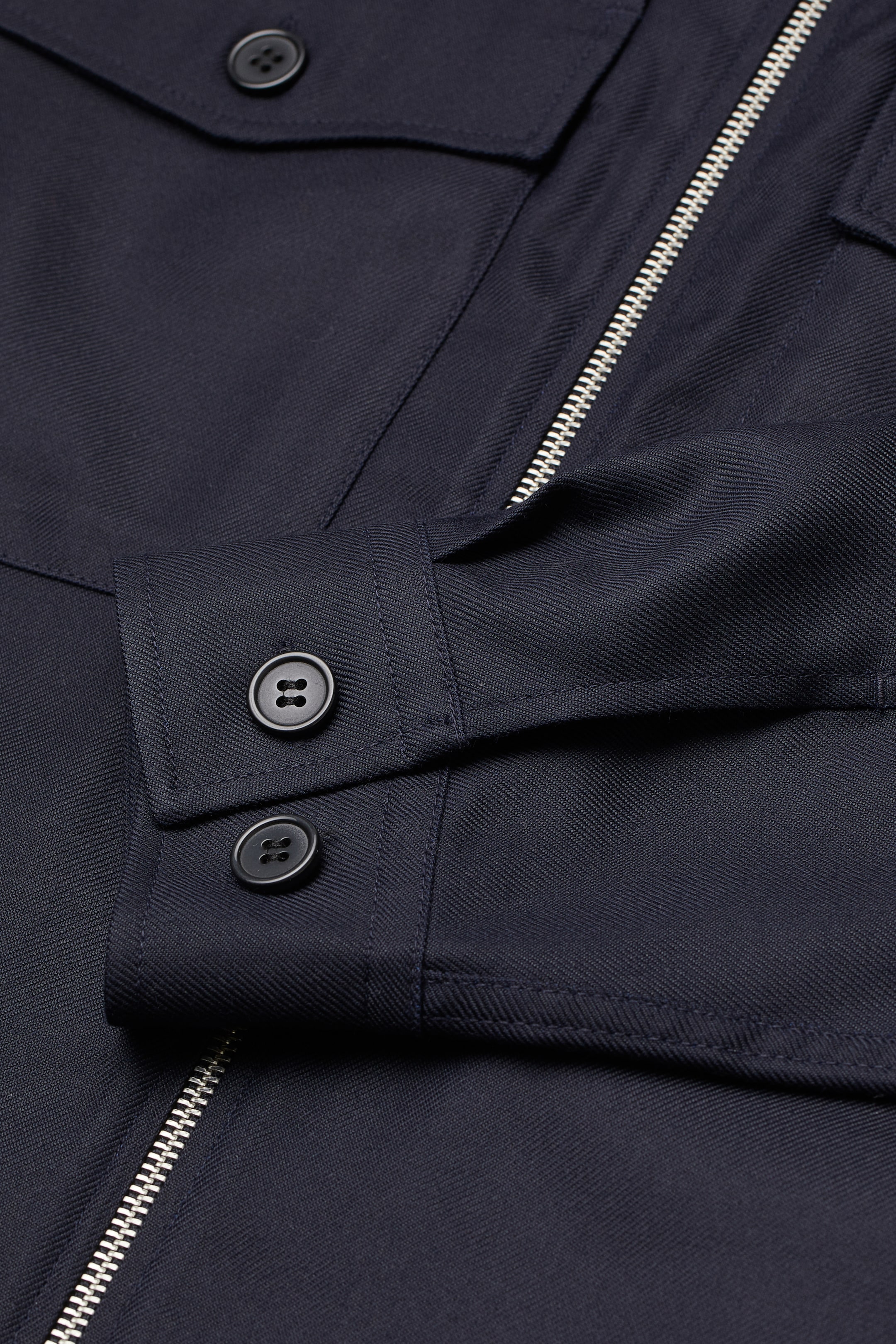 Twill shacket - Dark blue - Men | H&M RS