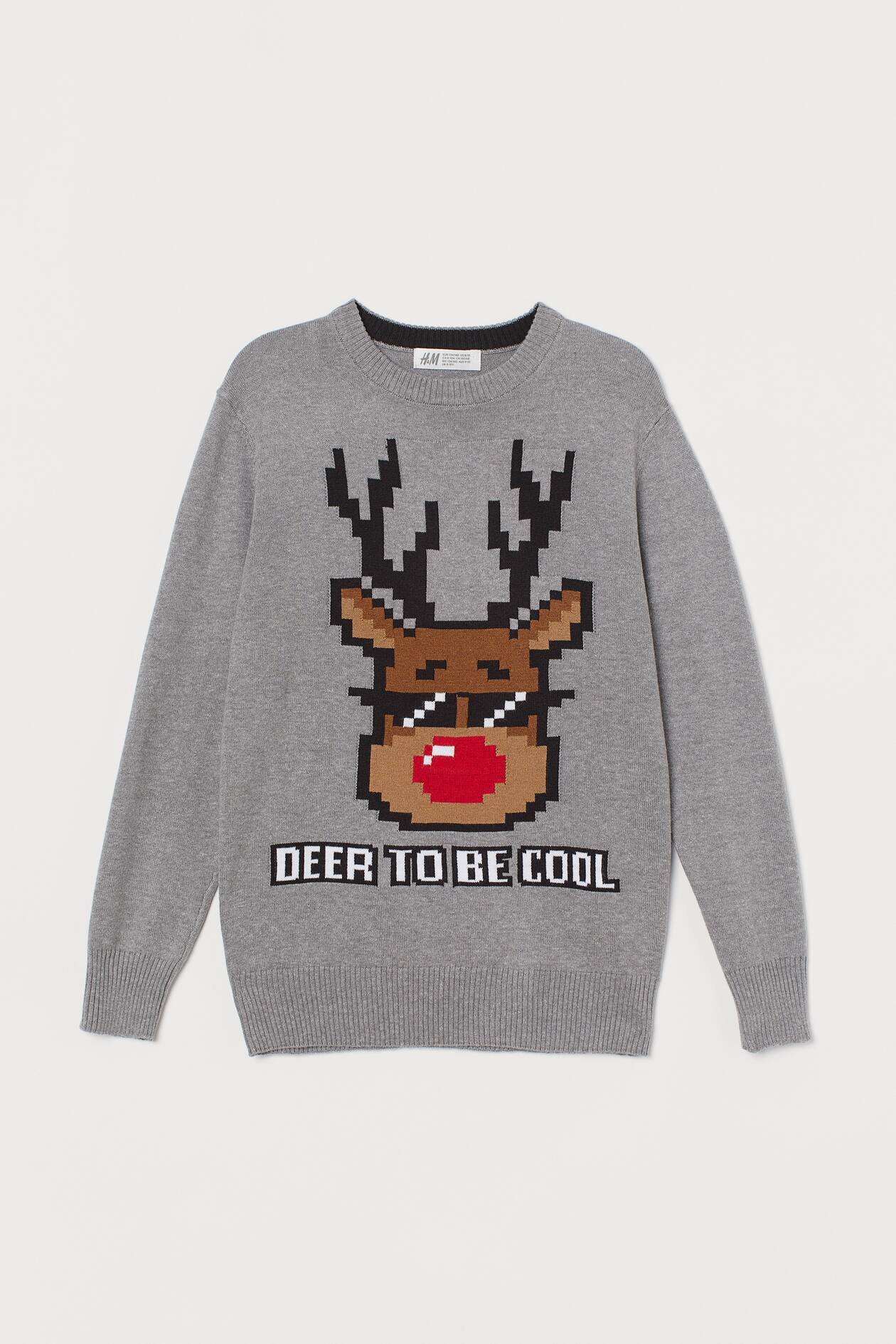 Džemper sa aplikacijom - Grey/Deer To Be Cool - Kids | H&M RS