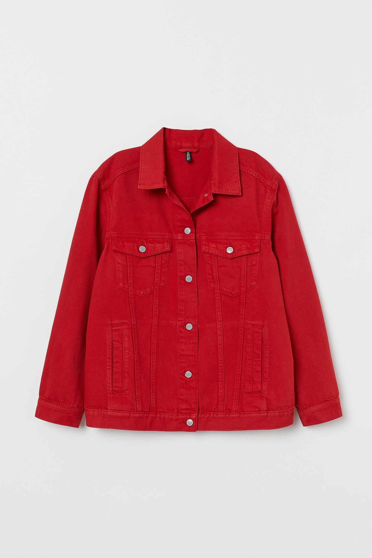 Denim jacket - Red - Ladies | H&M GB