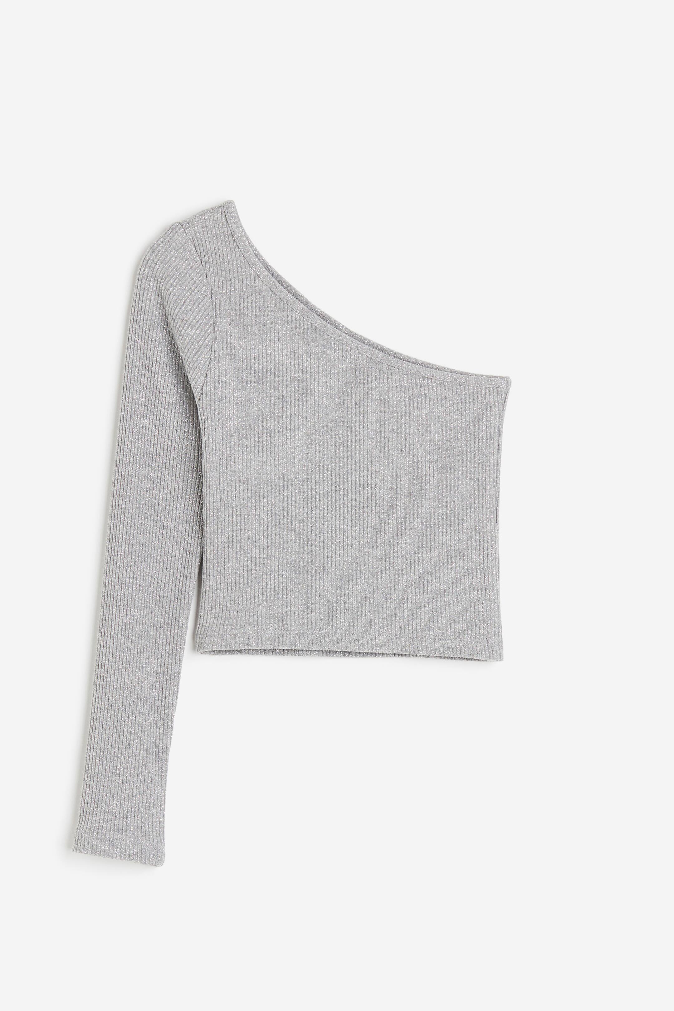 One-Shoulder-Shirt - Hellgrau - Kids | H&M AT