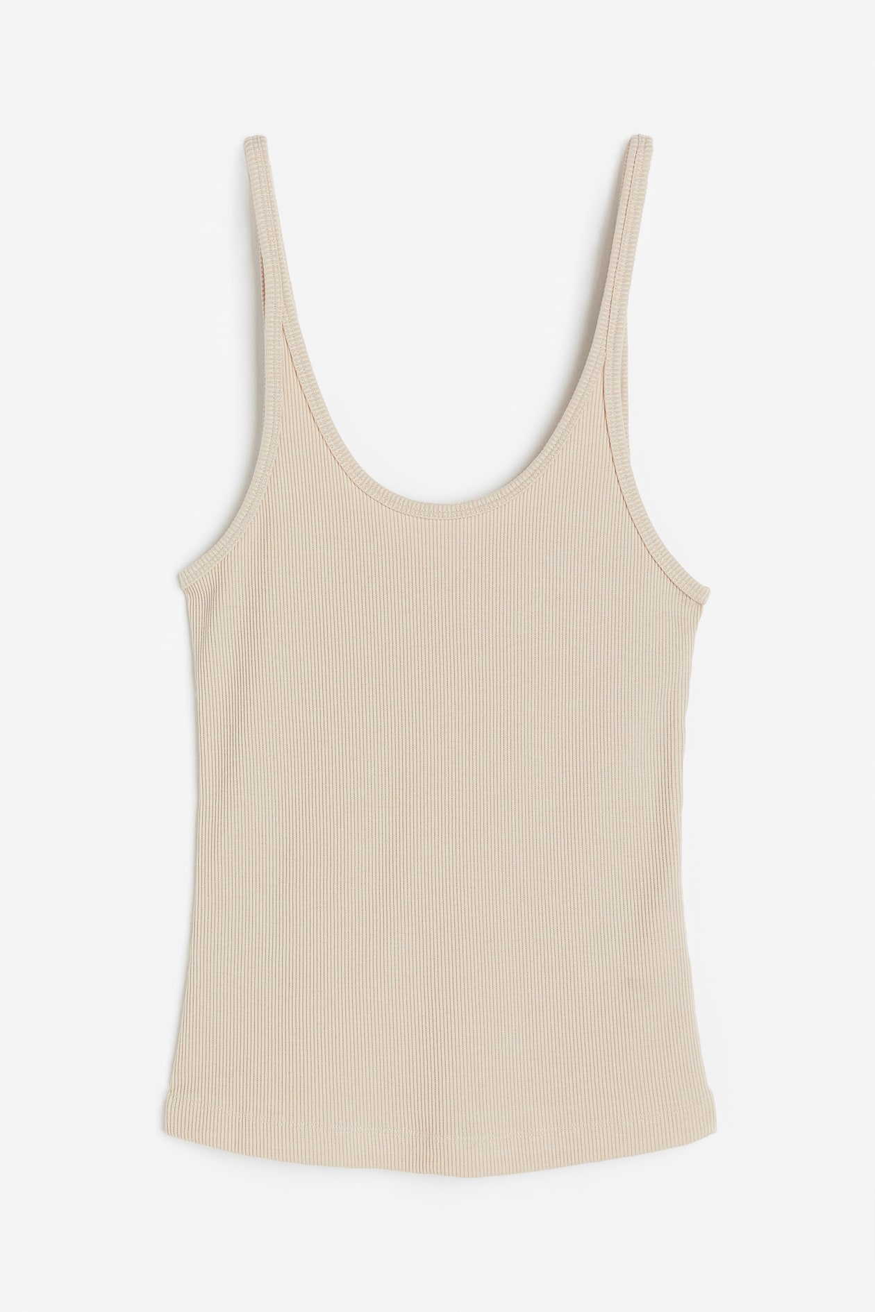 Women's Light beige Ribbed Tank Top | H&M US