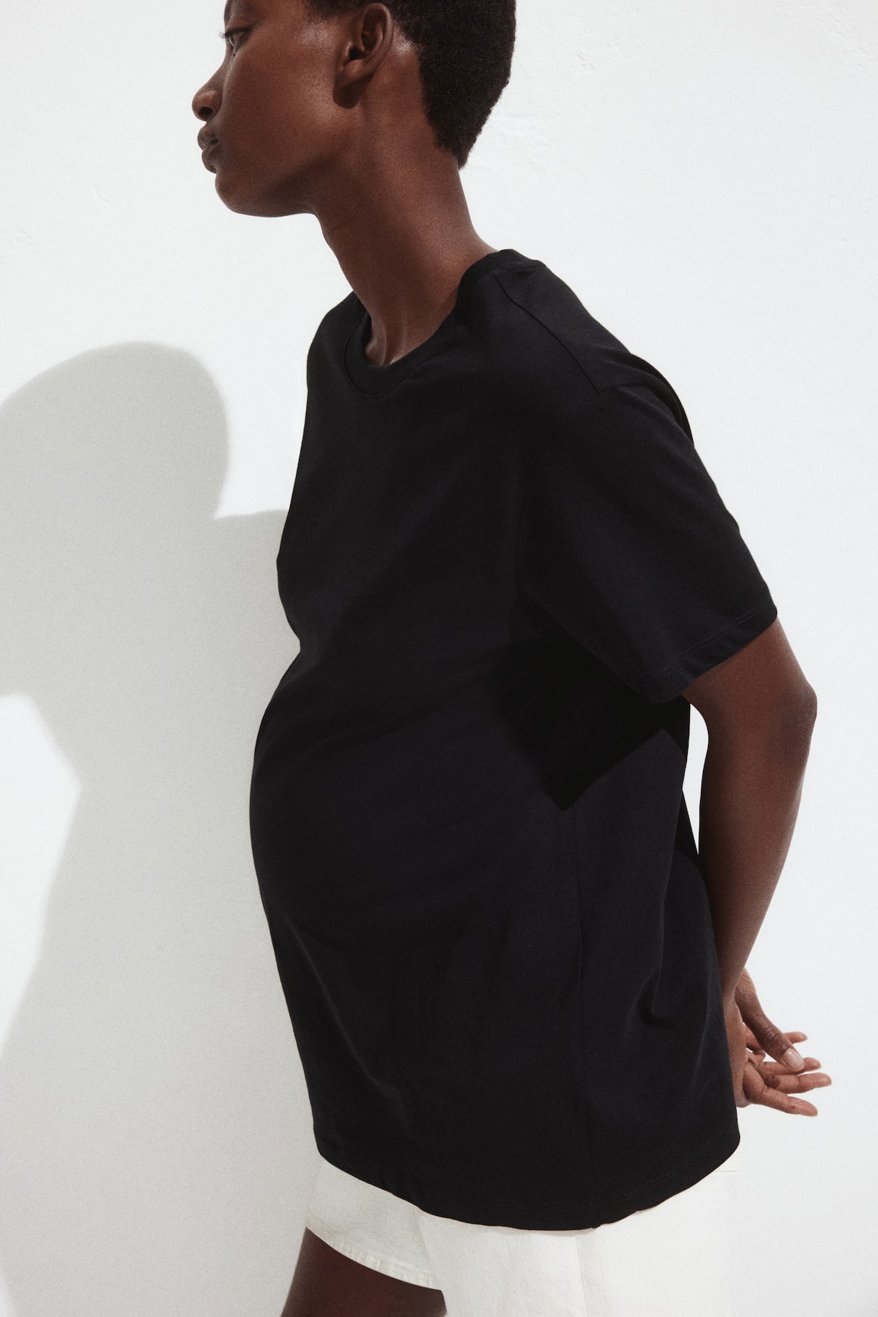 MAMA Cotton T-shirt - Black - Ladies | H&M US